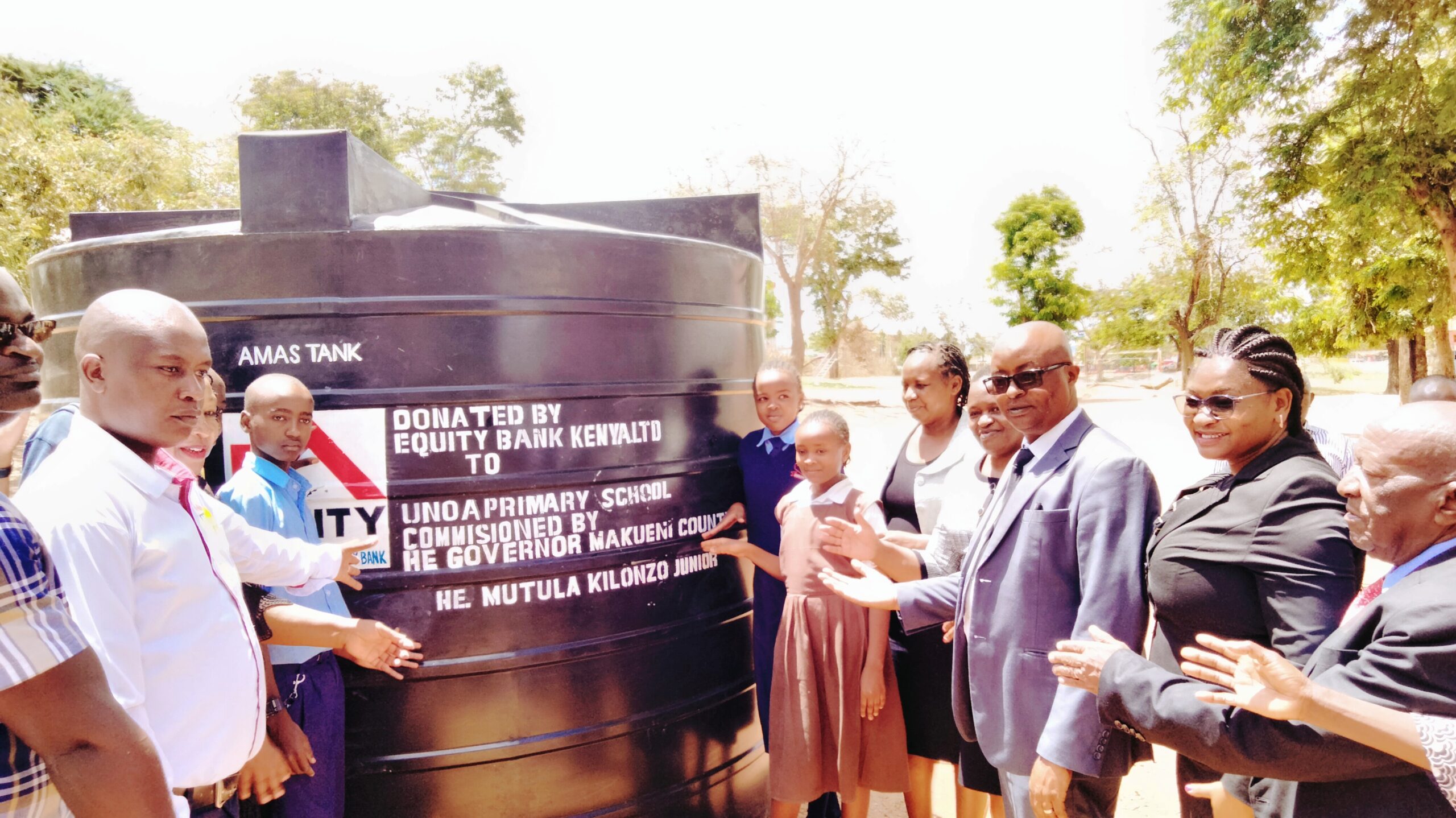 Equity Bank donates water tank to a school in Makueni - Education News ...