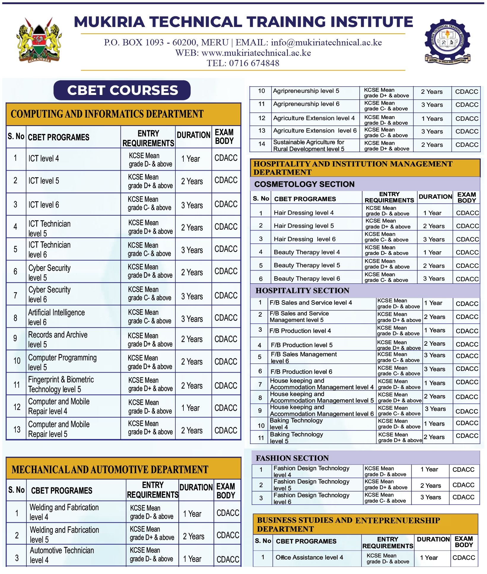 Mukiria Technical Training Institute to launch virtual welding training ...