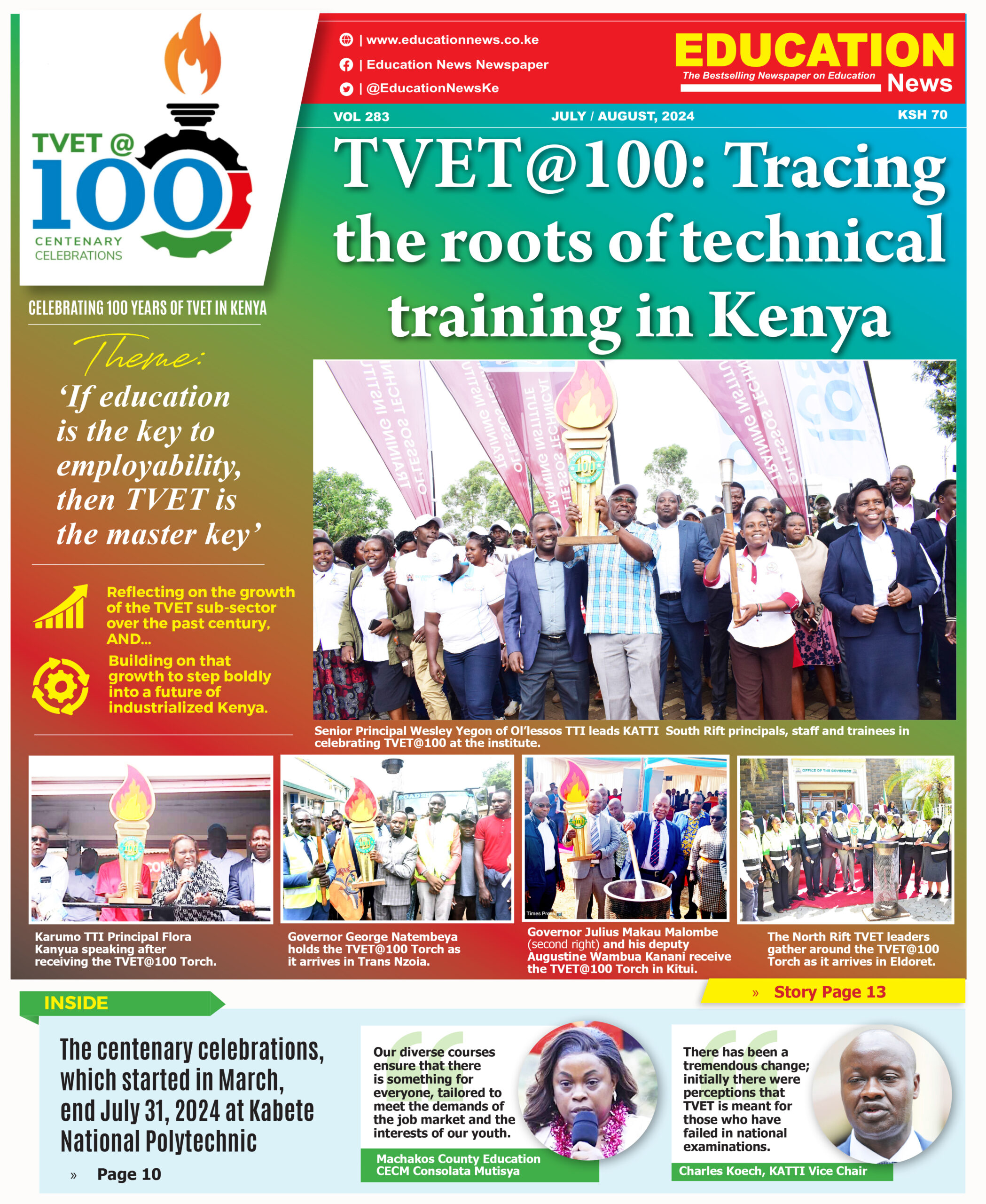 How TVET@100 Torch began countrywide tour to reignite passion - Education News | The Leading ...