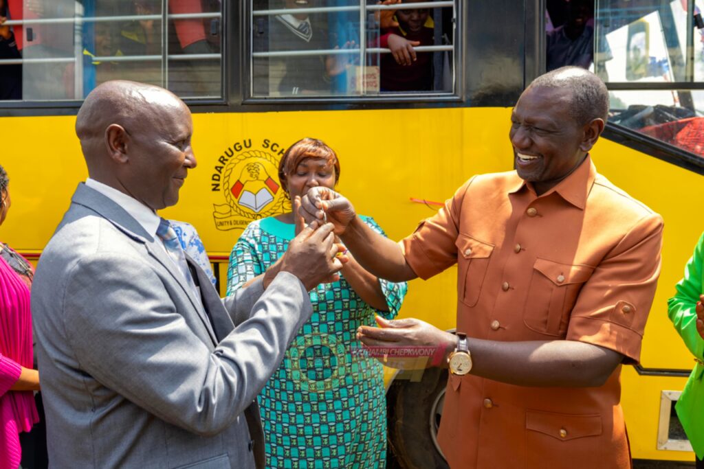 Celebrations as President Ruto donates three buses to Njoro Sub County ...